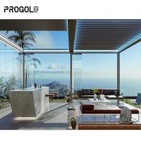 China Modern Gazebo Outdoor Garden Motorized Louver Louvered Shade Bioclimatic Automatic Aluminum Retractable Pergola for sale