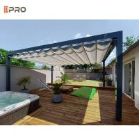 China Outdoor Aluminum Frame Pvc Awning Sunshade Waterproof  Retractable Roof Awning Pergola for sale