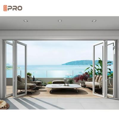 China Aluminum Bifold Door Folding Glass Exterior Patio Door CSA Approved for sale