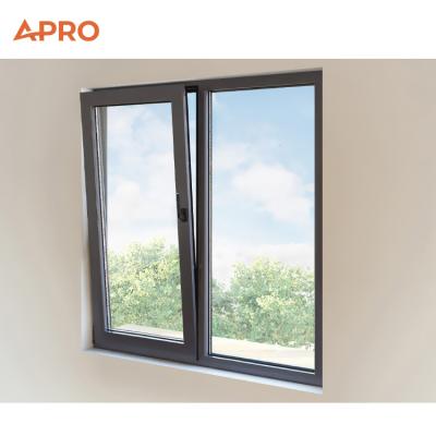 China Black Aluminum  Tilt And Turn Window Bifold Window  For Builder for sale