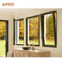 China Black Aluminum  Tilt And Turn Window Bifold Window  For Builder for sale