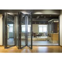 China Modern Style Aluminum Bifold Door With Powder Coated Frame And Waterproof Track for sale