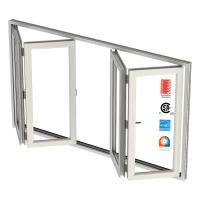 China And Low Waterproof Customized Aluminum Alloy Hollow Toughened Glass Folding Doors for sale