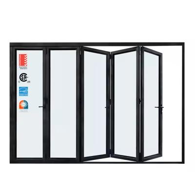 China Customized Waterproof Aluminum Folding Doors With And Low Waterproof Track for sale