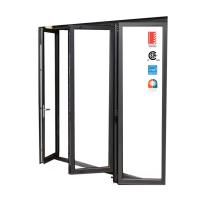 China Modern Style Aluminum Bifold Door With Powder Coated Frame And Waterproof Track for sale
