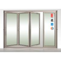China Modern Style Aluminum Bifold Door With Powder Coated Frame And Waterproof Track for sale