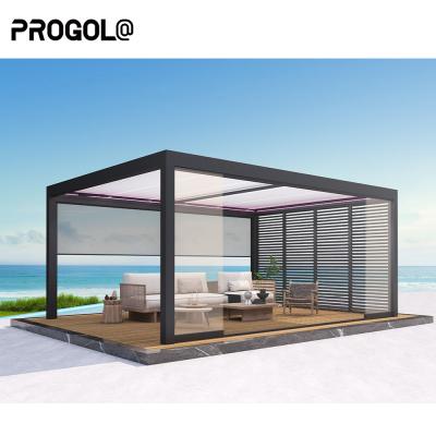 China Easy Assembly Waterproof Aluminum Pergola With Automatic Open And Close System for sale