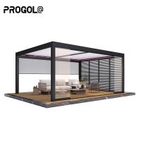 China Sleek Automatic Silver Aluminum Outdoor Garden Pergola for sale