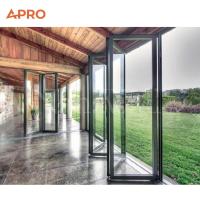 China Silicone Sealant Multi functional Foldable Aluminum Glass Doors Easy Operation for sale