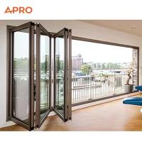 China Versatile Aluminum Folding Doors for Enhanced Aesthetics and Seamless Transitions for sale