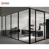 China Aluminum Alloy Glass Door Material Glass Office Partition Effortless Installation No Tools Required for sale