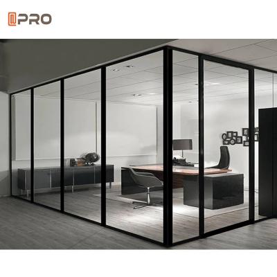 China Aluminum Alloy Glass Door Material Glass Office Partition Effortless Installation No Tools Required for sale