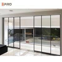 China High And Low Waterproof Track Aluminum Folding Door With Powder Coating Frame Finishing for sale