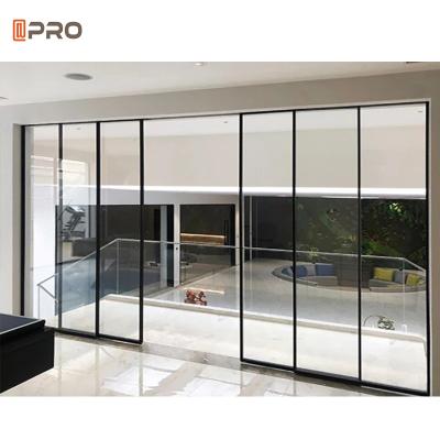 China High And Low Waterproof Track Aluminum Folding Door With Powder Coating Frame Finishing for sale