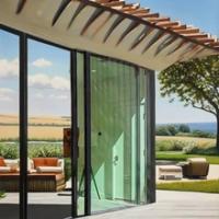China High Energy Efficiency Aluminum Folding Doors Lightweight Bearings Aluminum Frame for sale