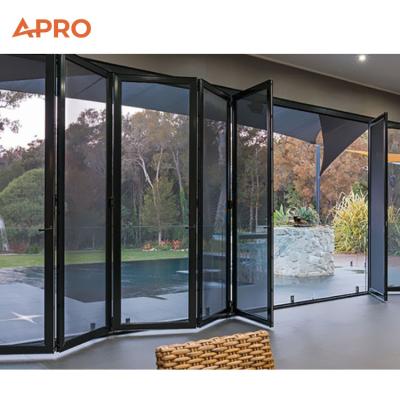 China Stylish And Durable Aluminum Folding Doors For Modern Living And Working Spaces for sale