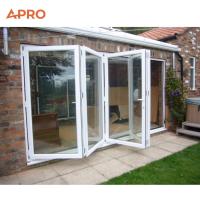 China Highly durable aluminum folding doors custom commercial welded aluminum doors aluminum bi-fold patio doors villa folding exterior doors aluminum alloy interior folding doors for sale