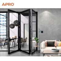 China Customizable hollow tempered glass aluminum folding door aluminum alloy window for sale