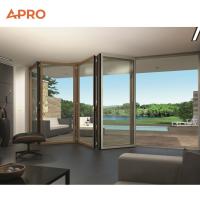 China Customizable hollow tempered glass aluminum folding door aluminum alloy window for sale