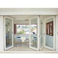 China Customizable Heavy-duty Aluminum Framed Bi-fold Doors For Large Industrial Facilities Industrial Environments for sale