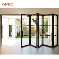 China Custom Aluminum Alloy Folding Door  Villa Aluminum Alloy Flat Sliding Door For Office for sale
