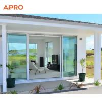 China Aluminum Alloy Sliding Glass Door Customization Powder-coated Aluminum Folding Sliding Door House Windproof for sale