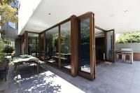 China Aluminum Windproof Folding Door Heat-insulating Glass Door Soundproof Patio Door Waterproof Sliding Door for sale
