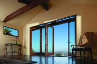 China Panoramic Folding Aluminum Sliding Door Free Opening And Closing Living Room Balcony Broken Bridge Folding Door for sale