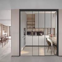 China High-value Narrow-edge Sliding Door 2.0mm Thickened Profile + Three Track Linkage Combining Safety With Minimalist Aesthetics for sale