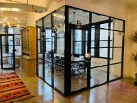China Office Wall Partitions With Soundproof And Adjustable Modern Office Partitions Of Aluminum Alloy Glass Door Material for sale