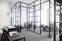 China Office Wall Partitions With Soundproof And Adjustable Modern Office Partitions Of Aluminum Alloy Glass Door Material for sale