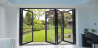 China Powder Coating Frame Finishing Glass Folding Door for High Energy Efficiency and Modern Design for sale