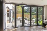 China High Energy Efficiency Aluminum Folding Door with High And Low Waterproof Track Material and Construction for sale