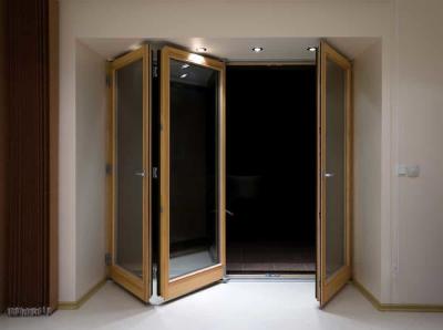 China EPDM Gasket Bifold Door in Powder Coating Finish for Modern and Functional Design for sale