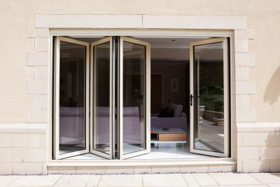 China Customized Packaging and Powder Coated Bifold Door for Long-Lasting Performance for sale