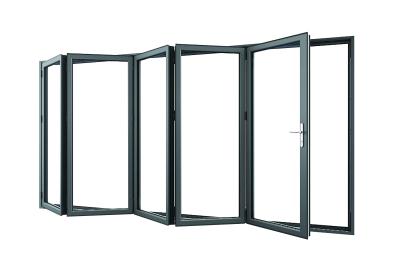 China High Energy Efficiency Aluminum Folding Door Powder Coating and Weather Resistance for sale