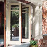 China EPDM Gasket Aluminum Folding Doors With Silicone Sealant And Aluminum Alloy Hollow Toughened Glass for sale