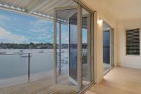 China Aluminium Bifold French Doors Security Frameless Glass Bi Fold Aluminum Doors for sale