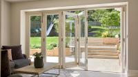 China Aluminium Bifold French Doors Security Frameless Glass Bi Fold Aluminum Doors for sale