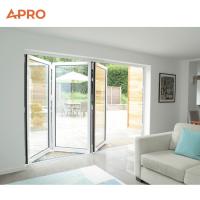 China Aluminum Alloy Folding Door French Sliding Folding Door Thermal Insulation Folding Exterior Windproof Aluminum Bi-fold Door for sale