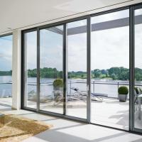 China Multifunctional EPDM Seal Weather Resistant Aluminium Folding Doors Sliding Vertical Aluminium Bi-Fold Patio Doors for sale
