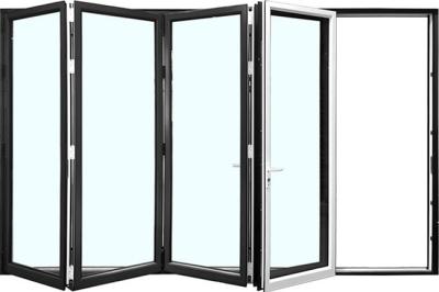 China Customized Packaging For Aluminum Folding Door Folding External Doors Aluminium Bi Fold Aluminium Conservatory Doors for sale