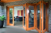 China Aluminium Sliding Folding Door Folding Glass Patio Indoor Double Folding Doors Exterior Interior Bifold Doors for sale