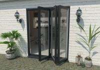 China Aluminium Bi Folding Doors Aluminium Bifold Patio Doors Folding Bathroom Door Frameless Folding Glass Doors for sale