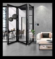 China Customized Width Aluminum Folding Patio Doors Fast And Shipping With Tracking Number Provided for sale
