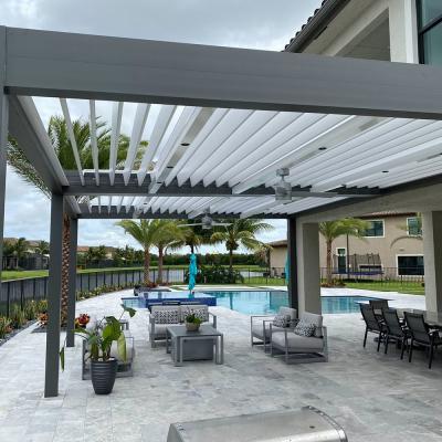 China Customized Colour Modern Aluminum Pergola In Silver With Aluminium Alloy 6063 T5 Custom Design for sale