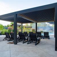 China Customized Colour Modern Aluminum Pergola In Silver With Aluminium Alloy 6063 T5 Custom Design for sale