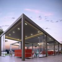China Aluminum Outdoor Pergola Automatic Open Style And Waterproof Design For Outdoors for sale