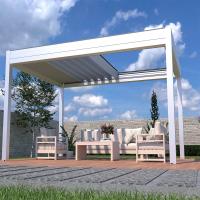 China Aluminum Outdoor Pergola Automatic Open Style And Waterproof Design For Outdoors for sale