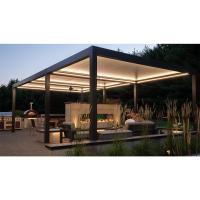 China Silver Aluminum Pergola For Outdoor Waterproof And Customizable Design for sale